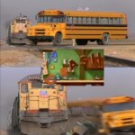 train crashes bus Meme Generator - Imgflip