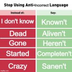 Stop Using Anti-Animal Language Meme Generator - Imgflip
