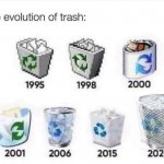 The evolution of trash Meme Generator - Imgflip