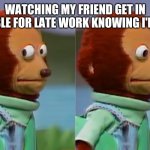 puppet Monkey looking away Meme Generator - Imgflip