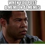 Jordan Peele Sweating Blank Template - Imgflip