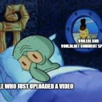 Squidward can't sleep with the spoons rattling Meme Generator - Imgflip