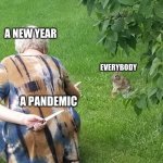 grandma hiding knife rabbit Meme Generator - Imgflip