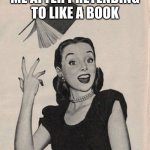 Throwing book vintage woman Meme Generator - Imgflip