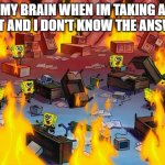 spongebob fire Blank Template - Imgflip