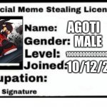 Official Meme Stealing License Meme Generator - Imgflip