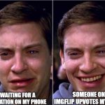 Peter Parker Sad Cry Happy cry Meme Generator - Imgflip