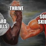 Arm wrestling meme template Meme Generator - Imgflip