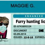 furry hunting license Meme Generator - Imgflip