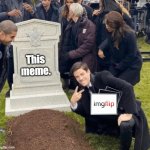 Grant Gustin over grave Meme Generator - Imgflip