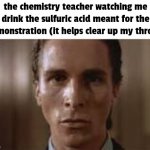 Patrick Bateman staring Meme Generator - Imgflip