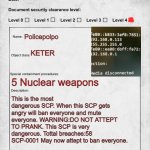 SCP document Meme Generator - Imgflip