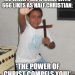 scared kid holding a cross Meme Generator - Imgflip