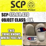 SCP Sign Generator Meme Generator - Imgflip
