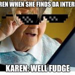 old lady at computer Meme Generator - Imgflip