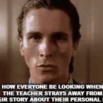 Patrick Bateman stares Blank Template - Imgflip