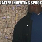 Fat guy laying on money Meme Generator - Imgflip