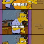 Moe throws Barney Meme Generator - Imgflip