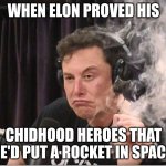 Elon Musk smoking a joint Meme Generator - Imgflip