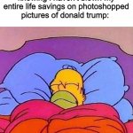 Homer Simpson sleeping peacefully Meme Generator - Imgflip