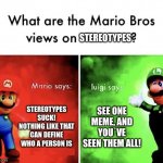 Mario Bros Views Blank Template - Imgflip