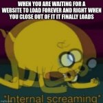 Jake The Dog Internal Screaming Meme Generator - Imgflip