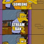 Moe throws Barney Meme Generator - Imgflip