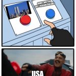 Red and blue button Meme Generator - Imgflip