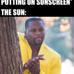 Black guy hiding behind tree Meme Generator - Imgflip