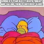 Homer Simpson sleeping peacefully Meme Generator - Imgflip