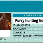 furry hunting license Meme Generator - Imgflip