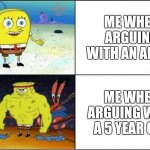 Weak vs Strong Spongebob Meme Generator - Imgflip