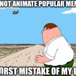 Peter running away from plane Blank Template - Imgflip