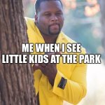 Black guy hiding behind tree Meme Generator - Imgflip