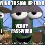 VeggieTales 'Allow us to introduce ourselfs' Meme Generator - Imgflip