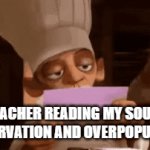 Chef Skinner Reading a Letter Blank Template - Imgflip