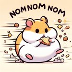 hamster nom nom Meme Generator - Imgflip