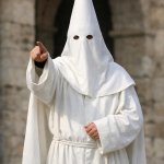a person dressed in white robe with poiting white hat Meme Generator ...