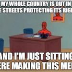 Spiderman Computer Desk Meme Generator - Imgflip