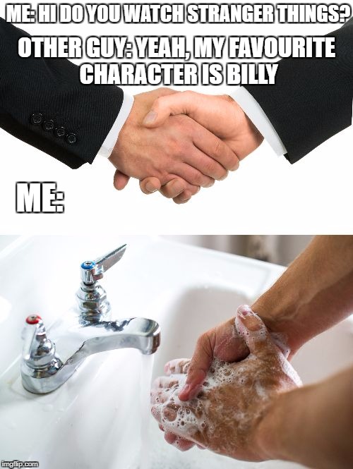 handshake washing hand - Imgflip