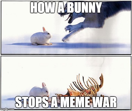 Image tagged in bunnyeatswolf - Imgflip