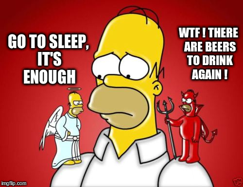 Homer Simpson Angel Devil - Imgflip