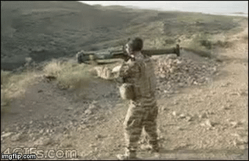 Rocket Launcher Flung away from the army * 4 GIFs * made it actually ...