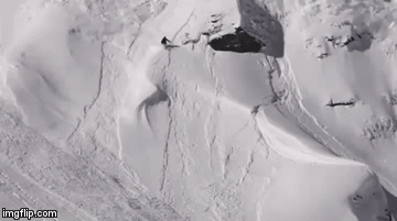 Chased by avalanche? No problem, do a backflip - Imgflip