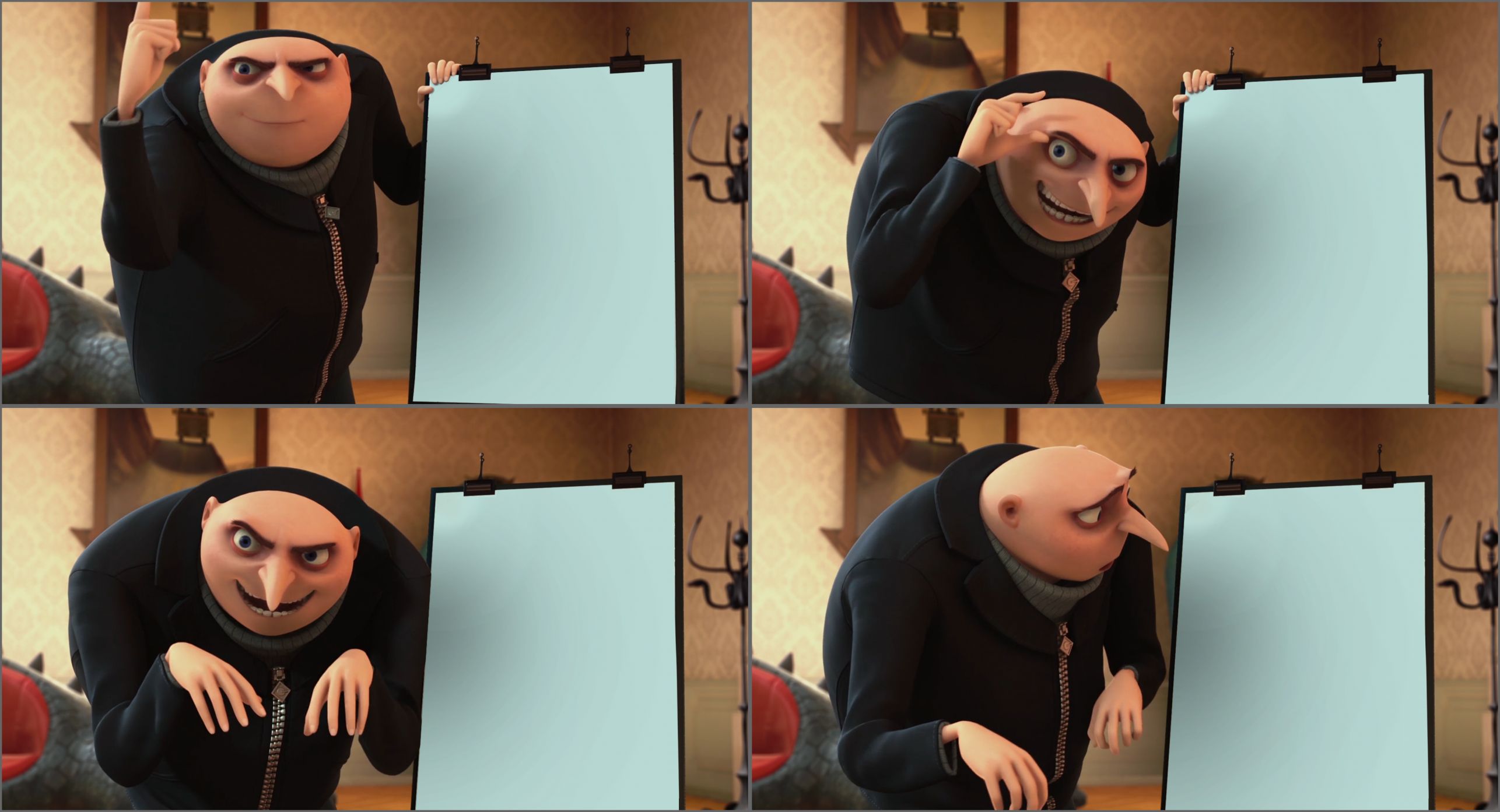 Gru Presentation Meme Blank Template Imgflip