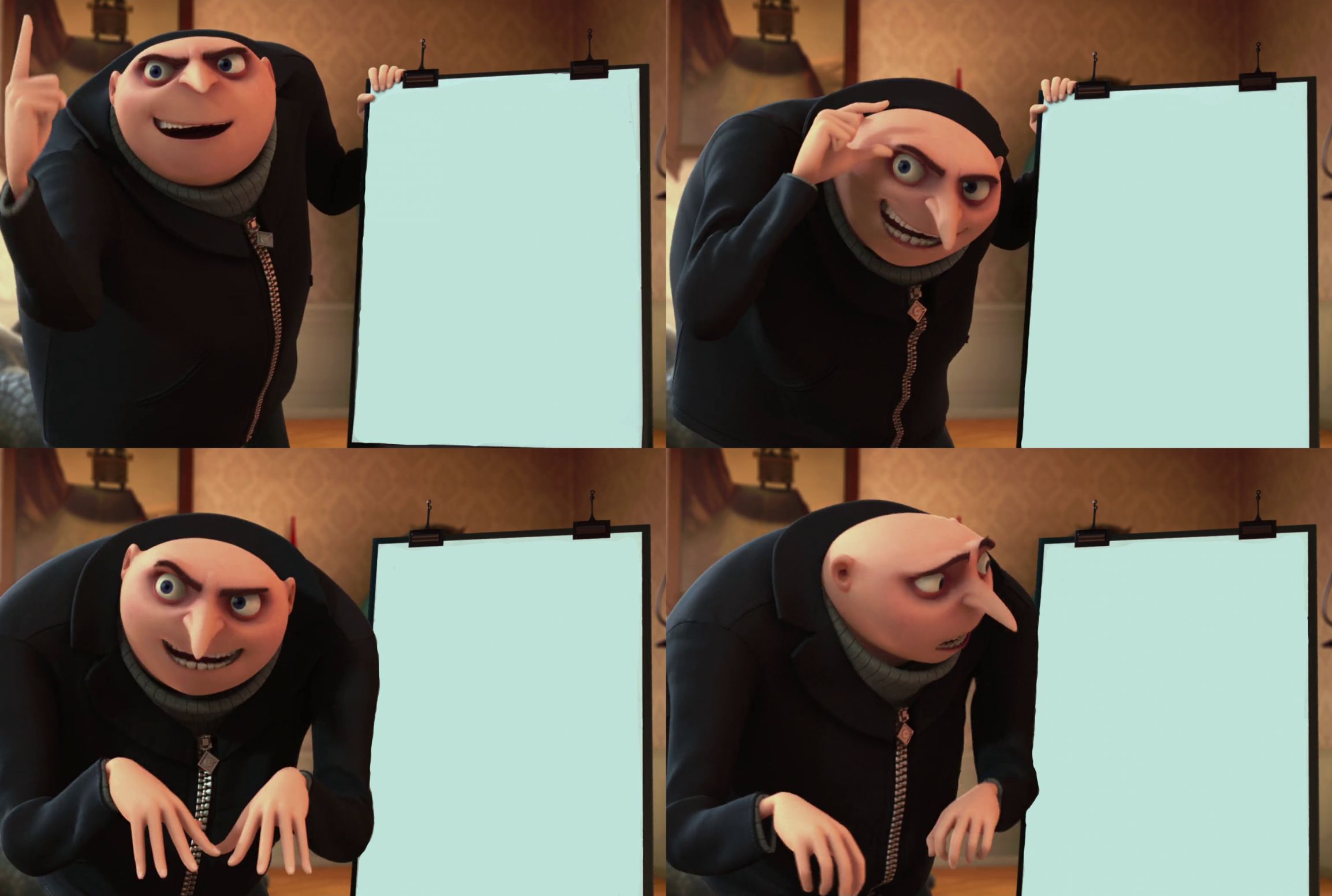 Gru Meme Template