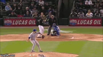 I like the batter's reaction - Imgflip