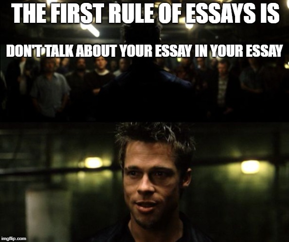 First rule of the Fight Club - Imgflip