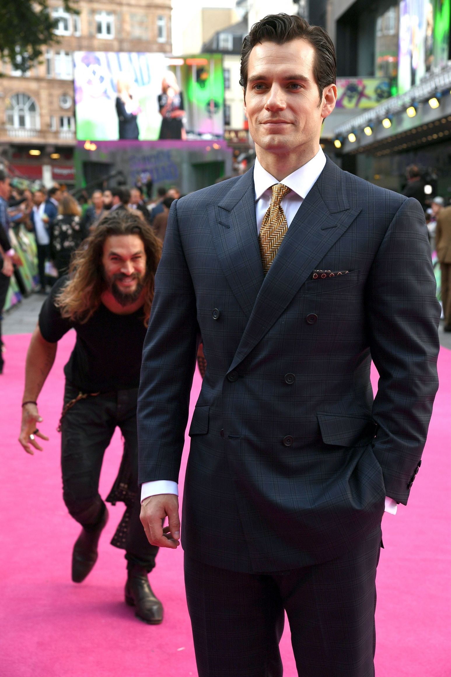 Jason Momoa Henry Cavill Justice League Sneak Attack Blank Template 
