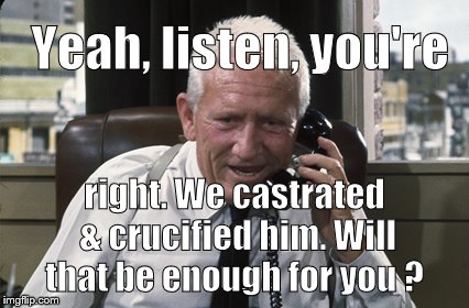 The skeptical old man looks intently at your vacation pictures then ...